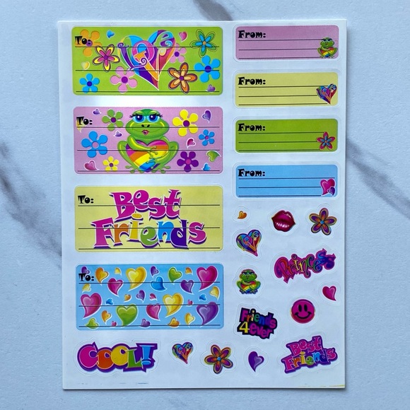 Lisa Frank | Office | Vtg Lisa Frank Love Frogs Gift Tags Complete ...